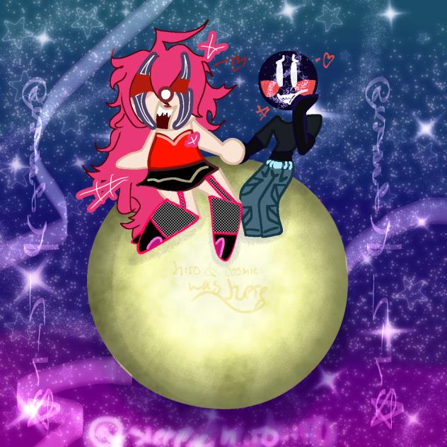 ☀️ O sol pediu a lua em casamento🌕 - ibisPaint