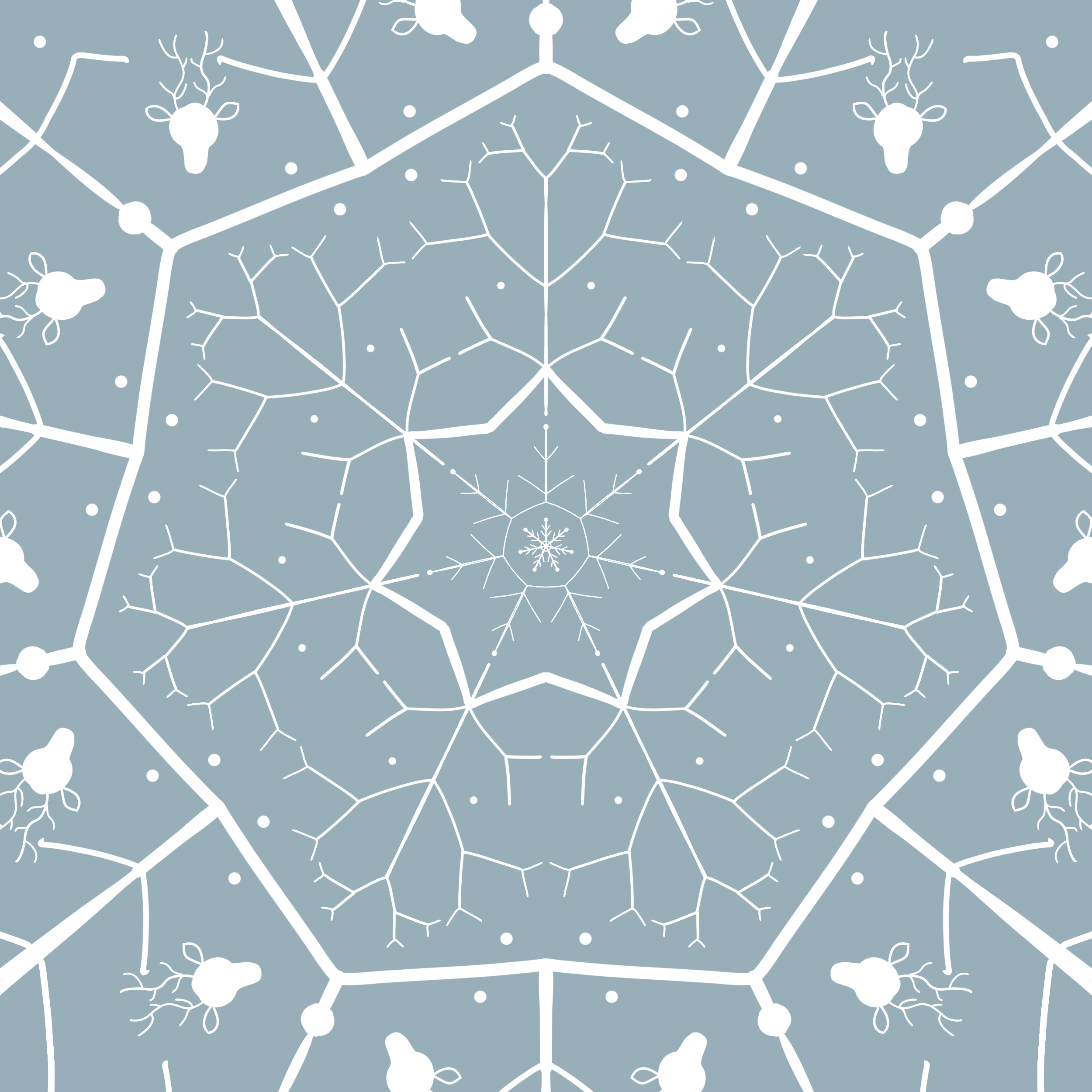 Snowflakes Winter Pattern - ibisPaint