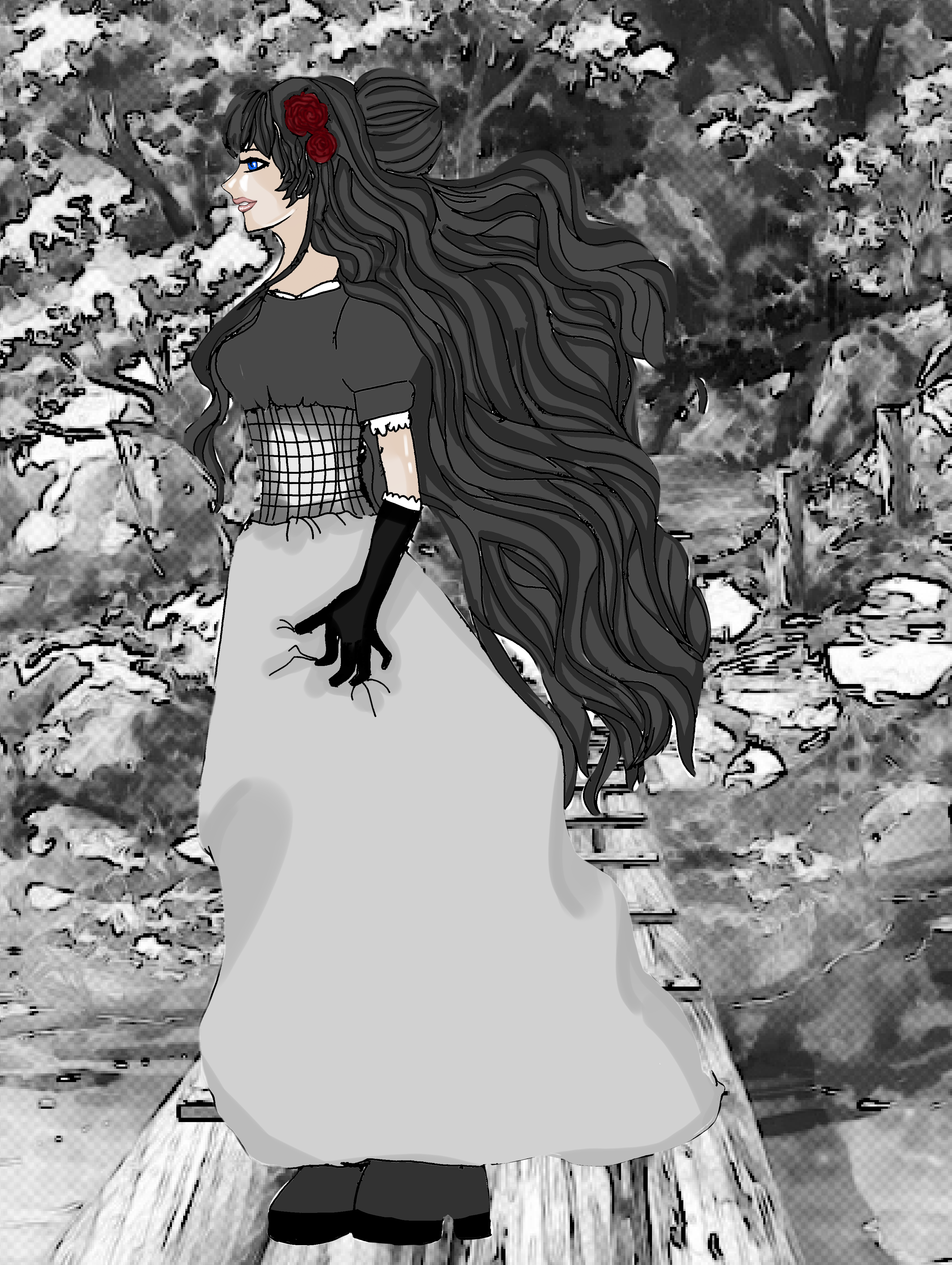 mysterious young lady - ibisPaint