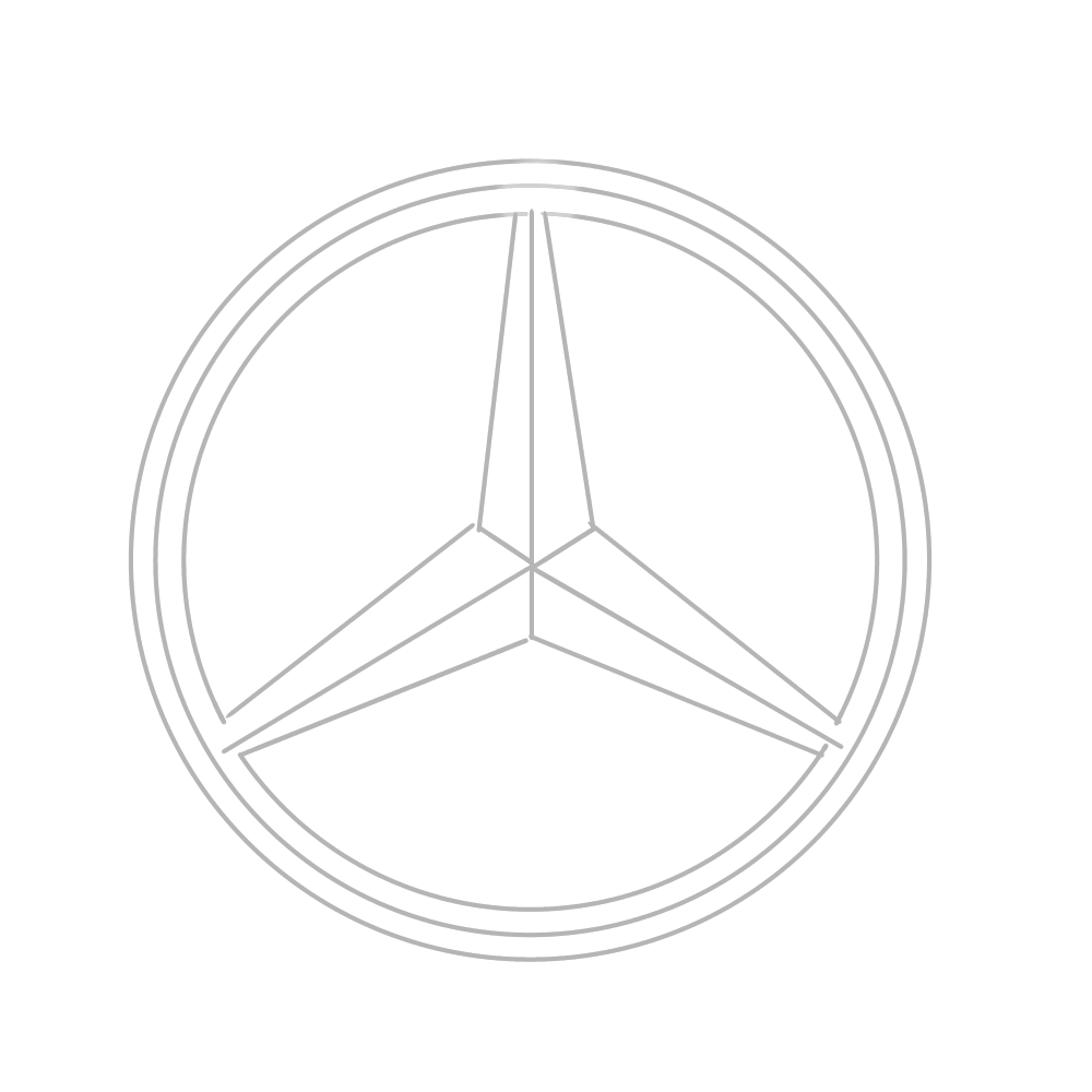 Drawing the Mercedes Benz sign - ibisPaint