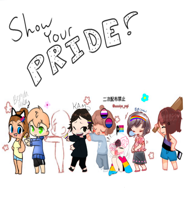 Collabo forming a line - ibisPaint