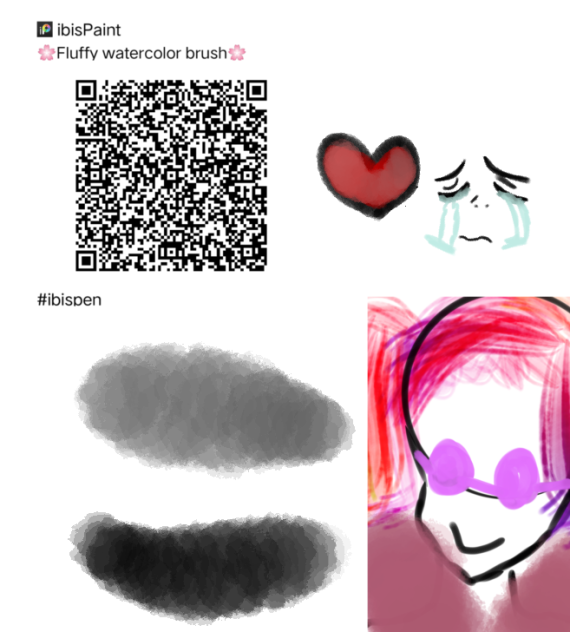 🌸My fluffy brush qr code 🌸_Restored - ibisPaint