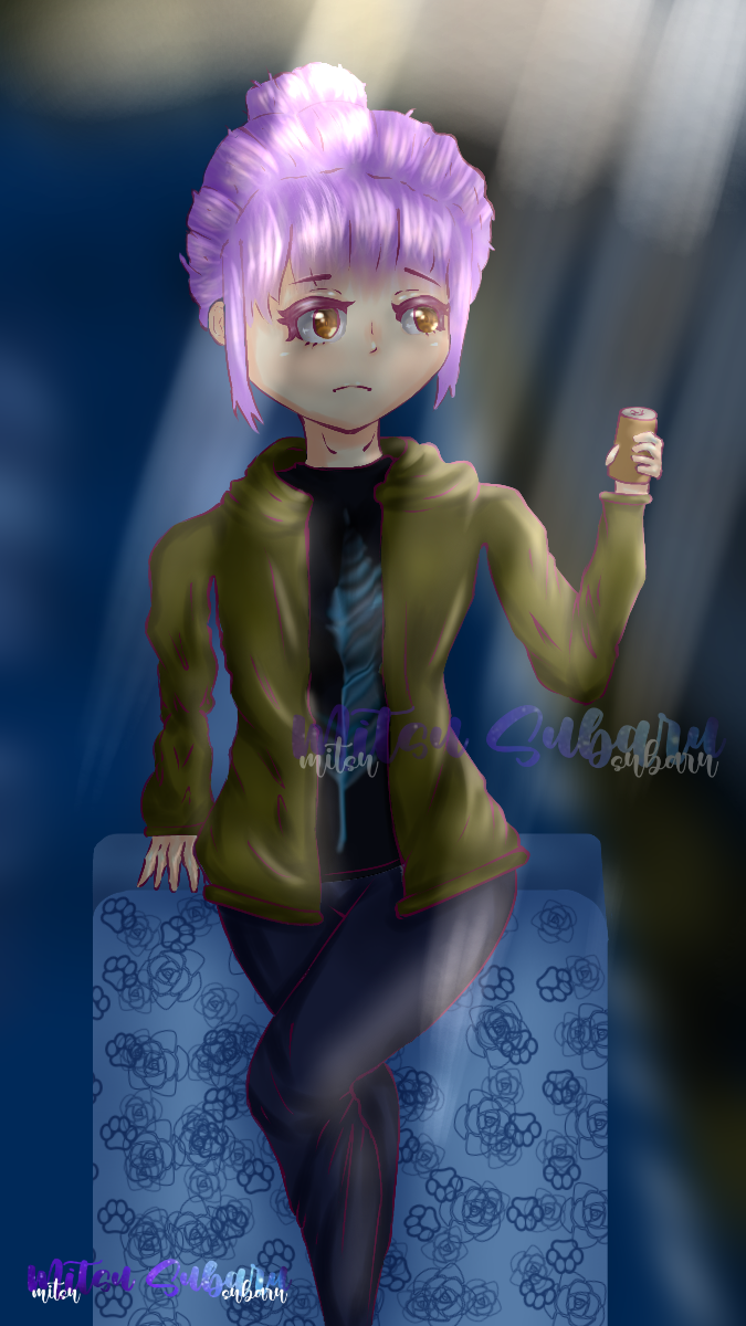 Violet on the bus - ibisPaint