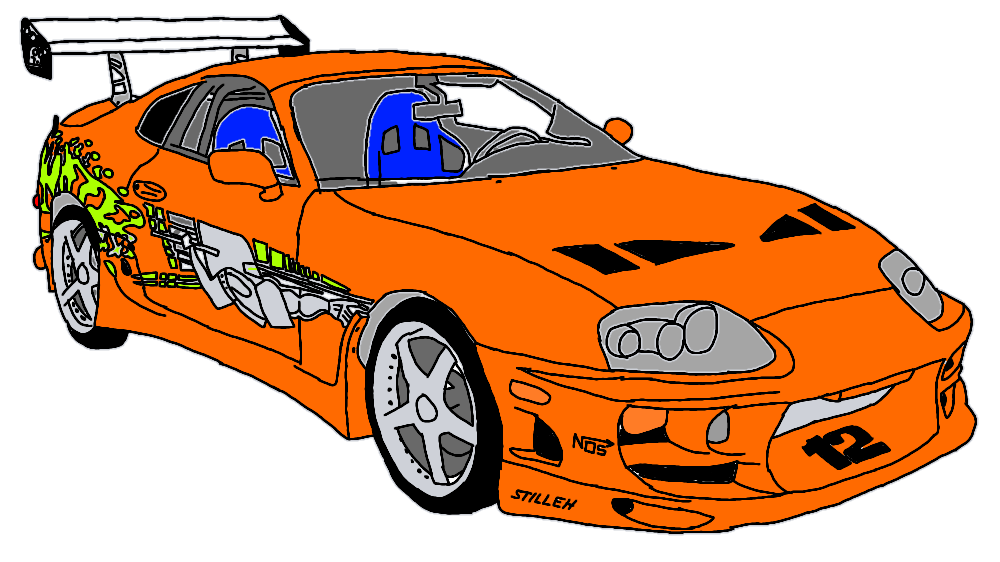 Toyota Supra mk4 - ibisPaint