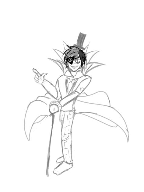 Bill cipher human body sketch - ibisPaint