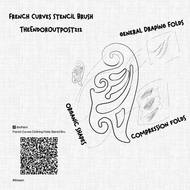 French Curves Stencil Brush - ibisPaint