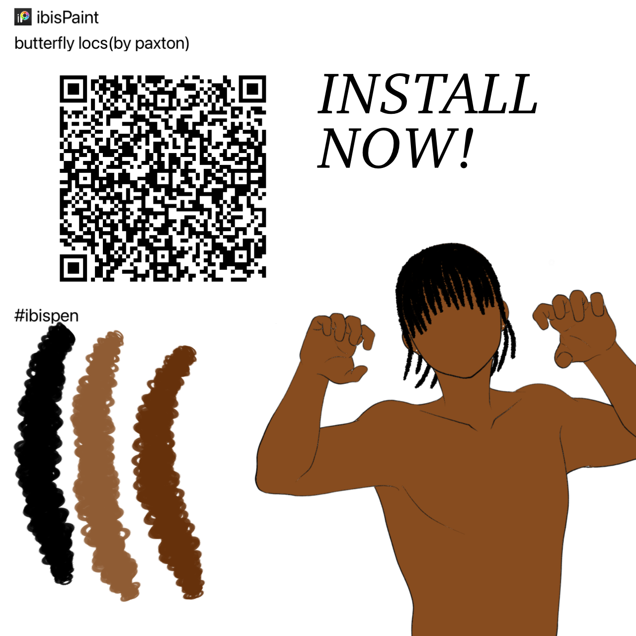 Butterfly locs - ibisPaint