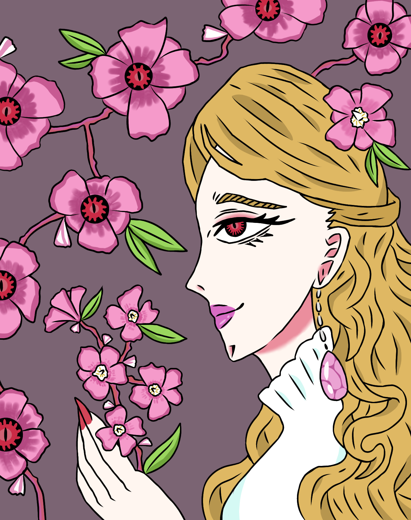 Pink Oleander - ibisPaint