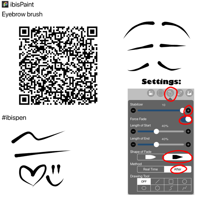 Eyebrow brush - ibisPaint