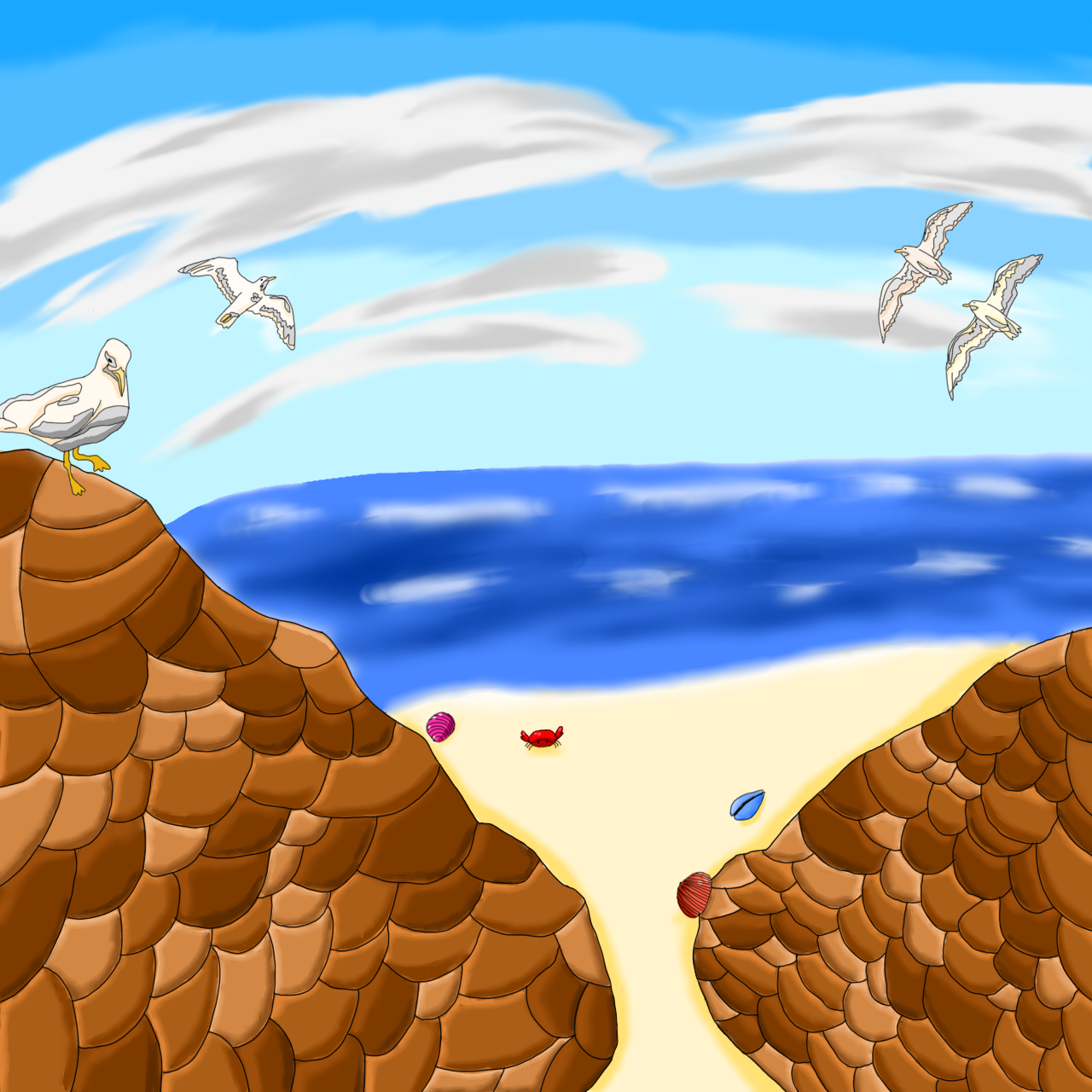 Beach background - ibisPaint