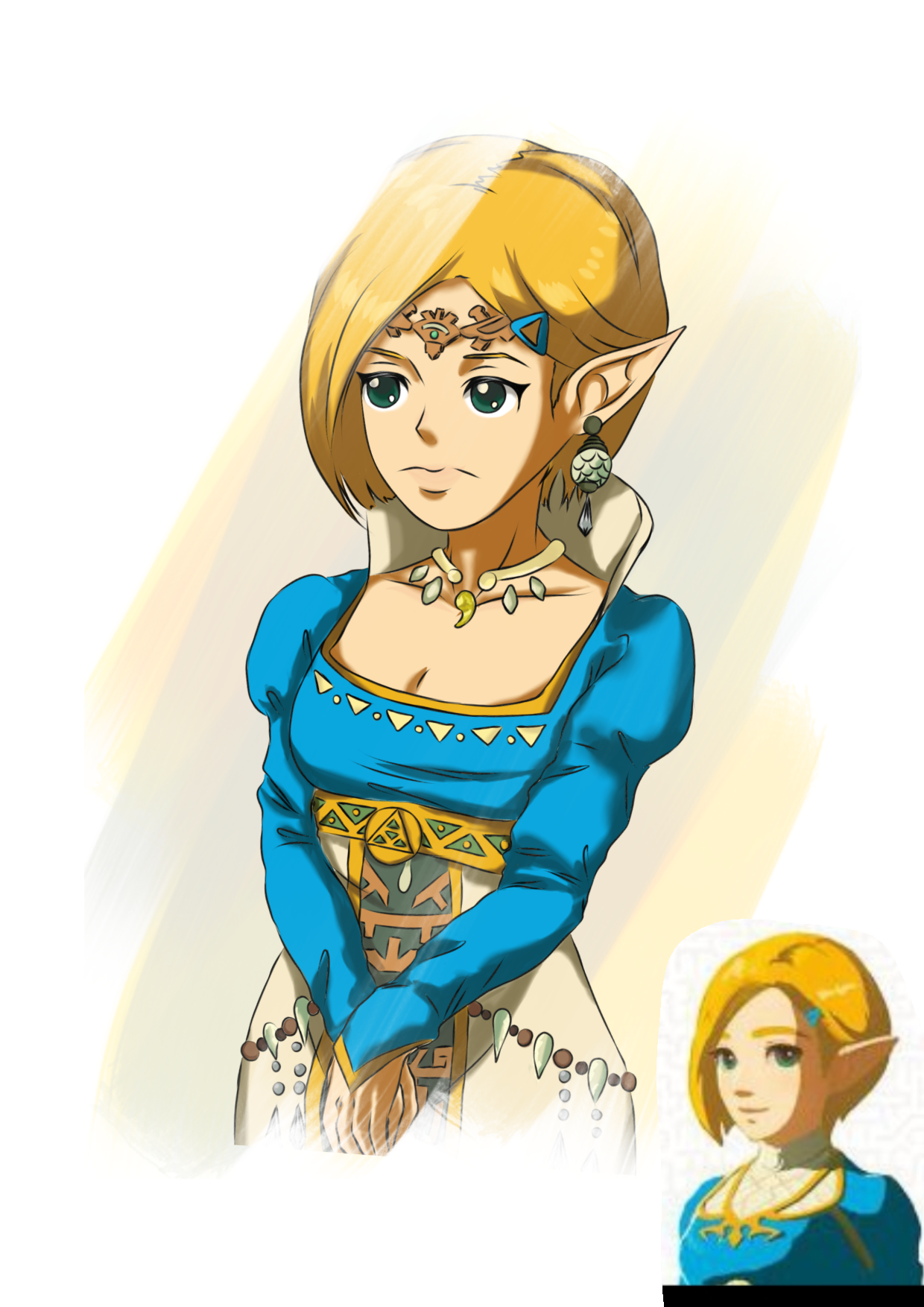 Challenge Zelda with different hairstyle - ibisPaint