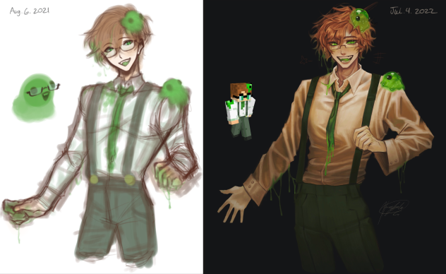 C!slimecicle fanart improvement - ibisPaint