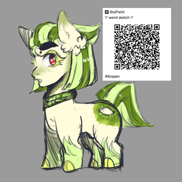 weird sketch pencil brush + mlp oc - ibisPaint