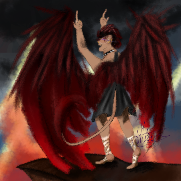 Pretty Demon Boy screwing around - ibisPaint