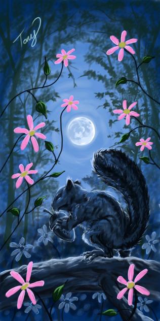 Moonlight Squirrel - ibisPaint