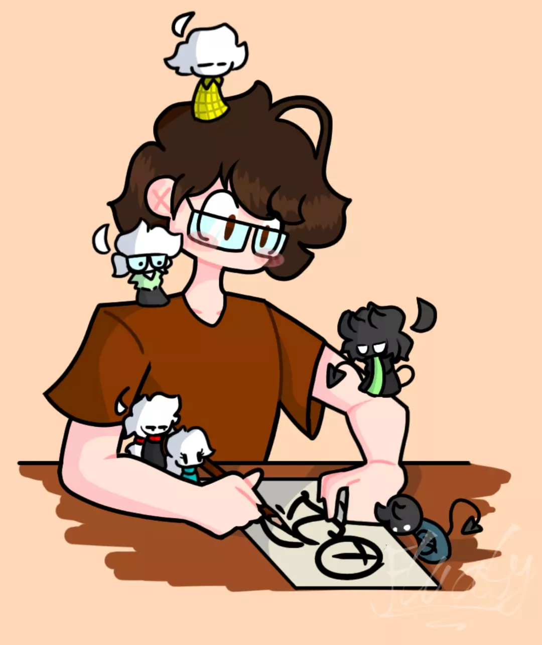 POV seeing me drawing - ibisPaint