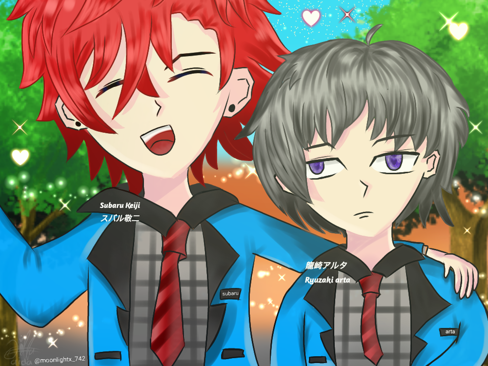 subaru keiji x ryuzaki arta - ibisPaint