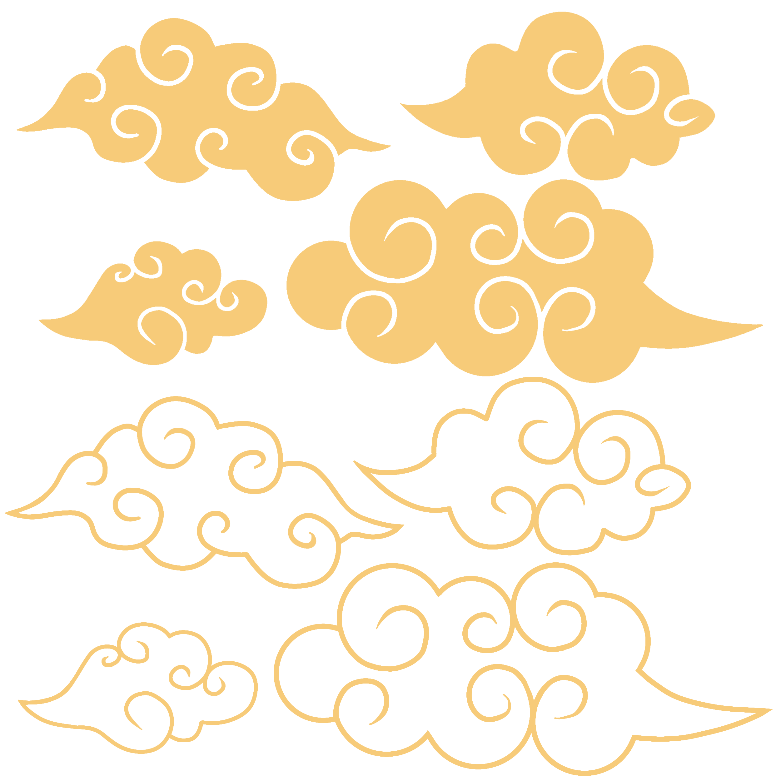 Chinese Cloud vector - ibisPaint