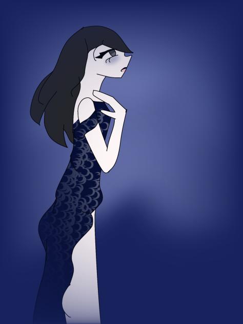 Girl with a squished ahh head - ibisPaint