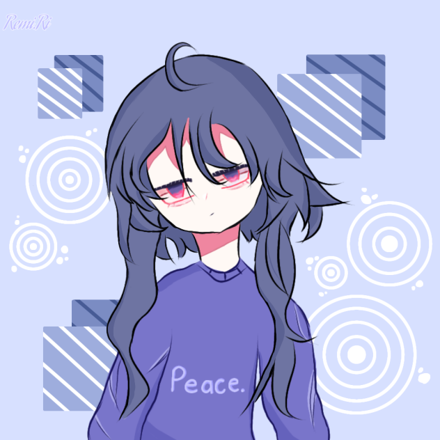 Sleepy purple girl - ibisPaint