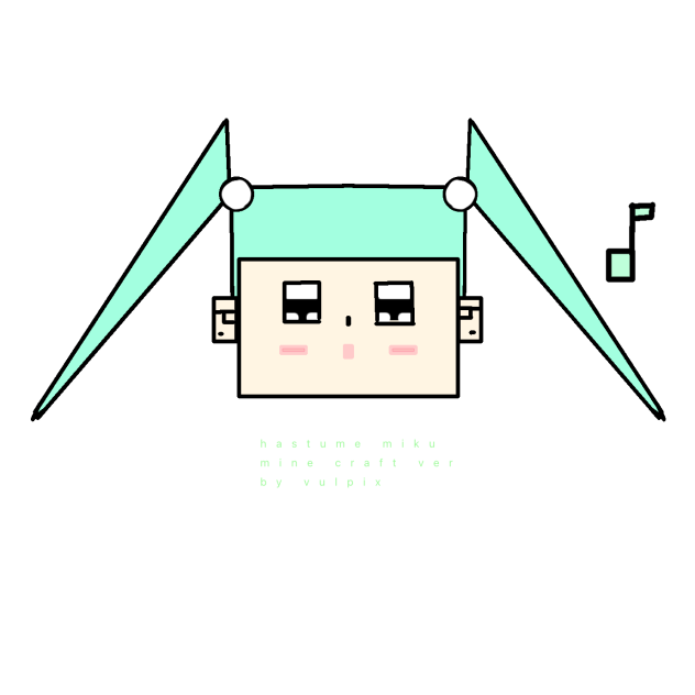 hastume miku mine craft ver. by vulpix - ibisPaint