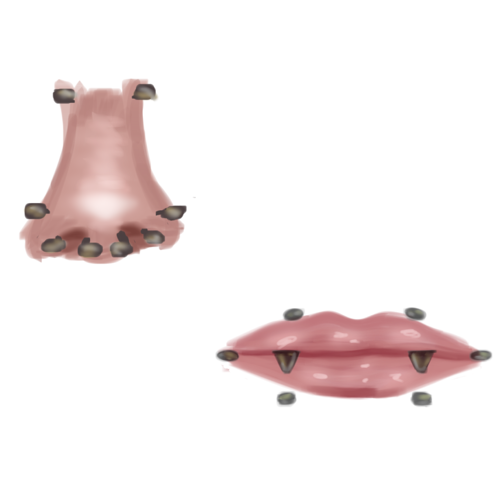 an angel bite and piercing test - ibisPaint