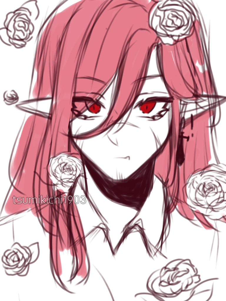 Techno with flowers - ibisPaint