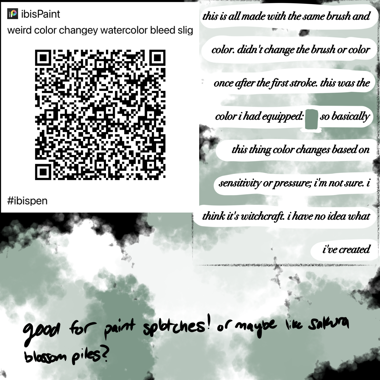 color changing watercolor bleed brush - ibisPaint