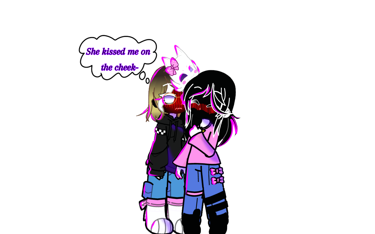 My gf kissed me 2 times today! - ibisPaint