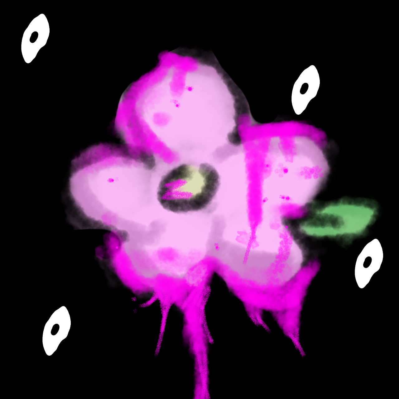 basils hair flower thingy with blood lol - ibisPaint