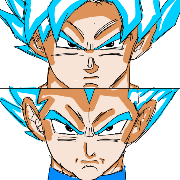 Vegeta e Goku (dbz) - ibisPaint