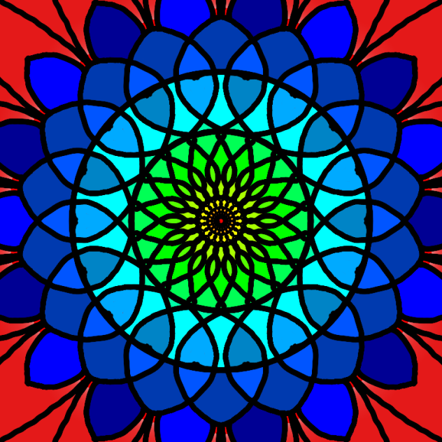 Rainbow flower - ibisPaint