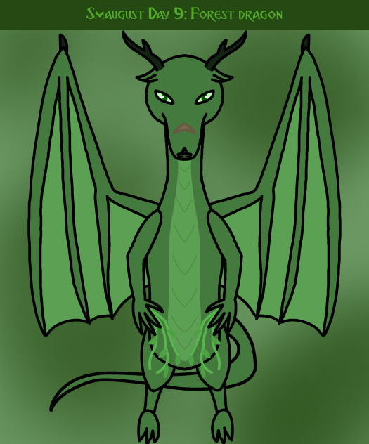 Smaugust Day 9 - Forest dragon - ibisPaint