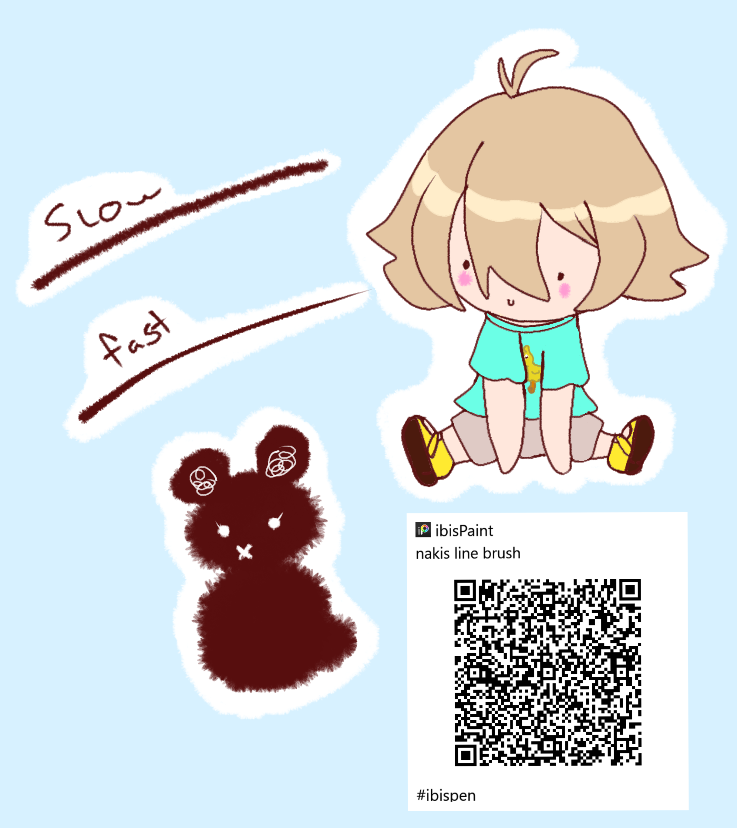 fluffy line brush - ibisPaint