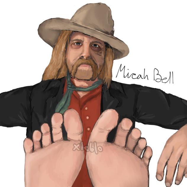 Micah Bell with his toes - ibisPaint