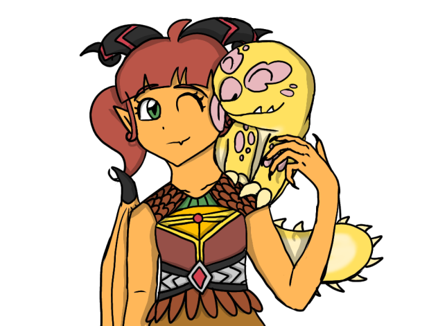 sunny lil' devil with her froth-spitter - ibisPaint