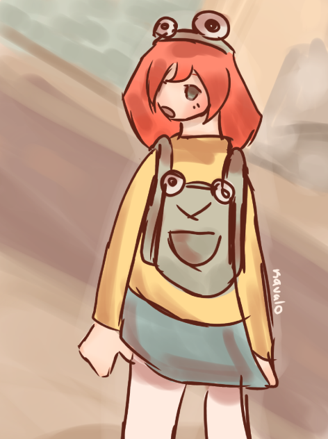 frog backpack - ibisPaint