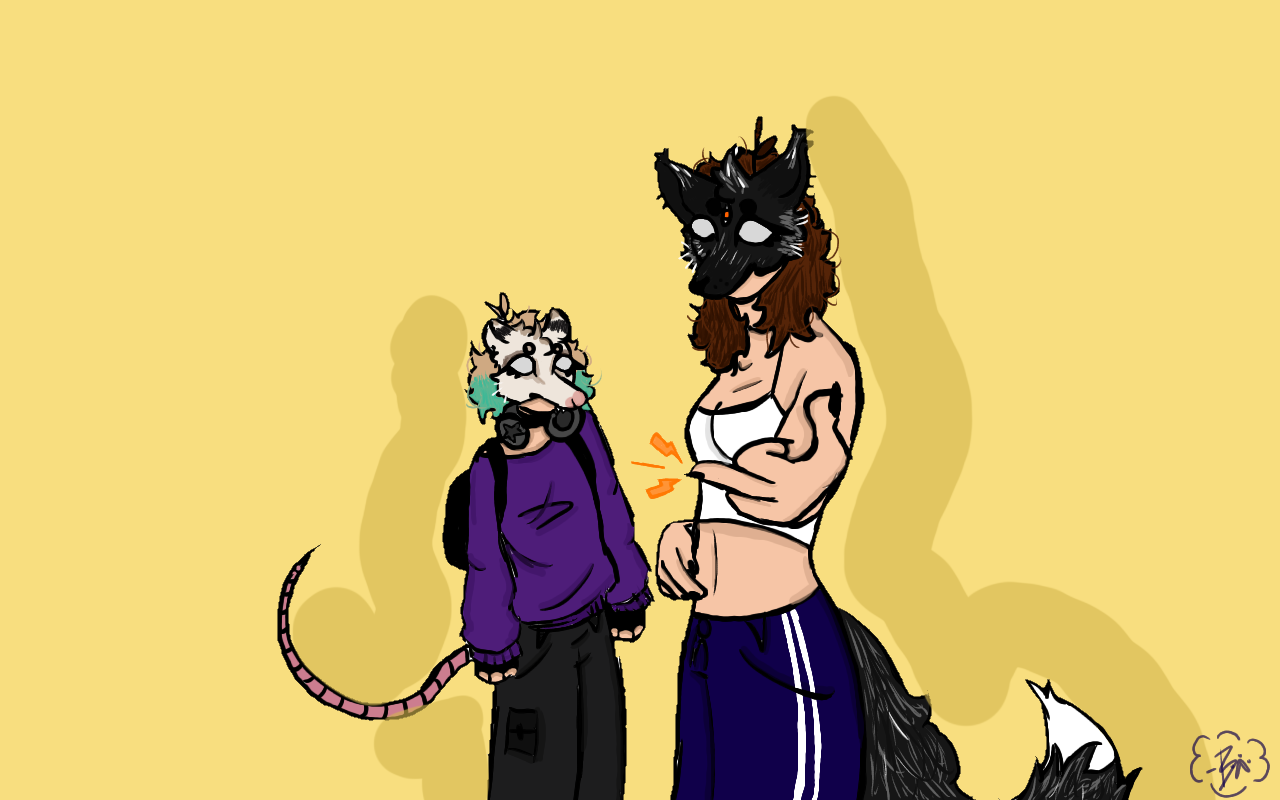 Bullett and my partner Milo! - ibisPaint
