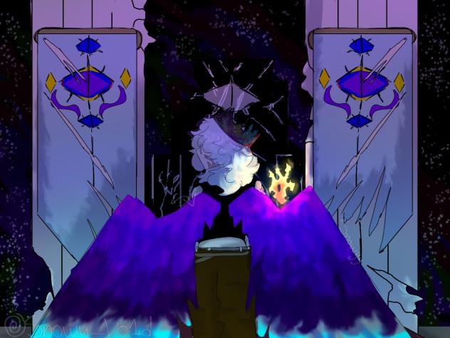 In the throne, standing alone - ibisPaint