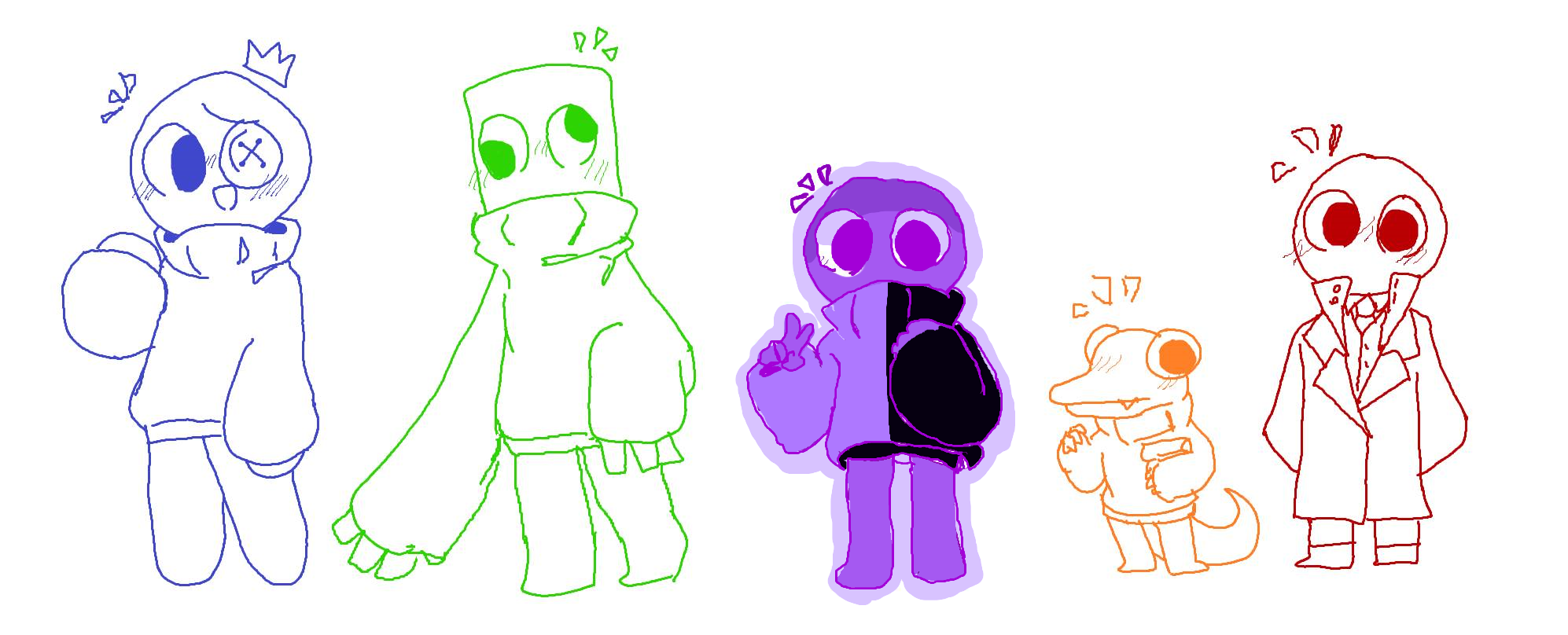 Rainbow friends colab - ibisPaint