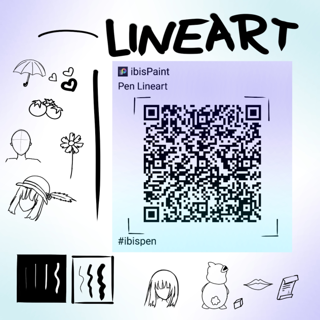 Lineart Brush QR - ibisPaint