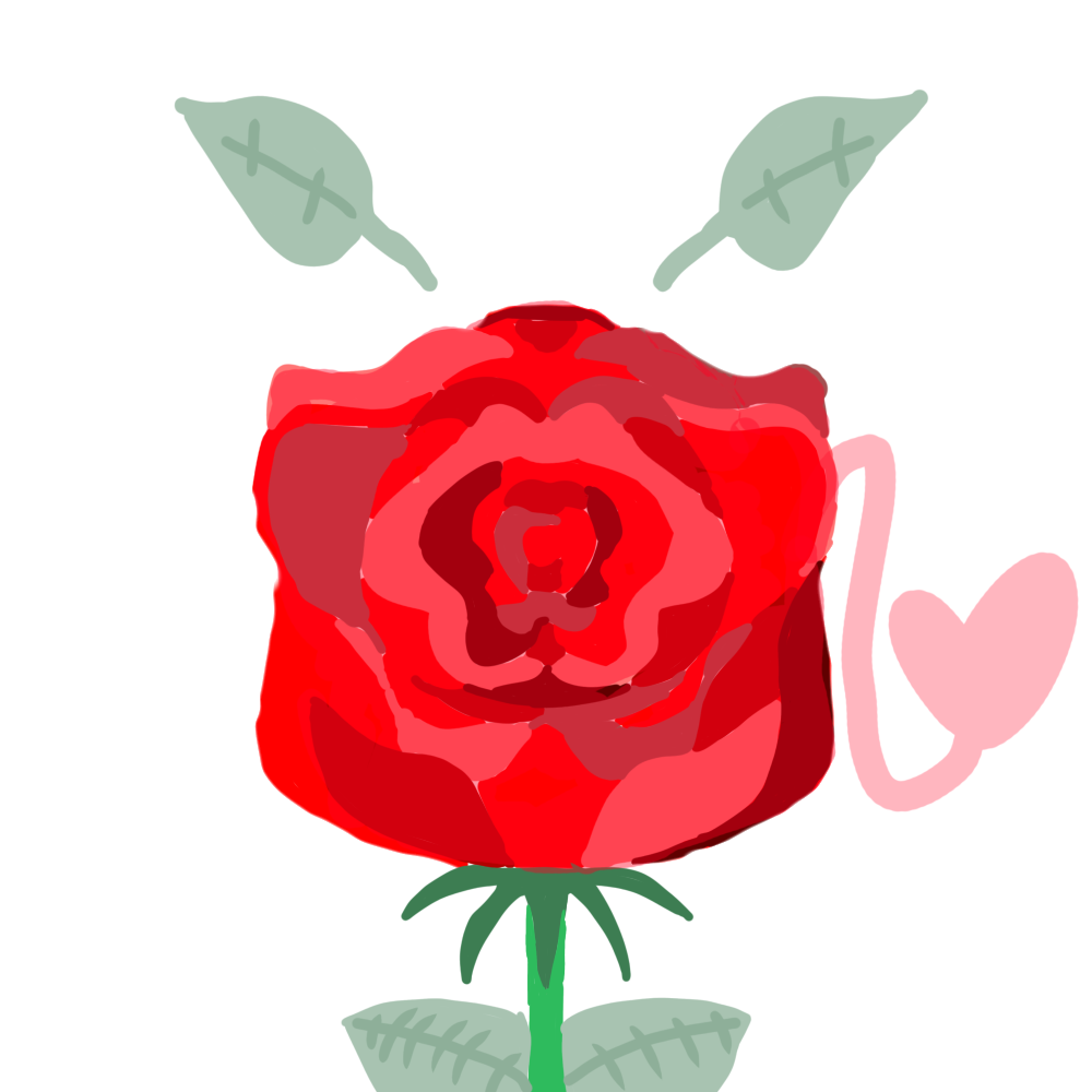Lovely rose in-line RED - ibisPaint