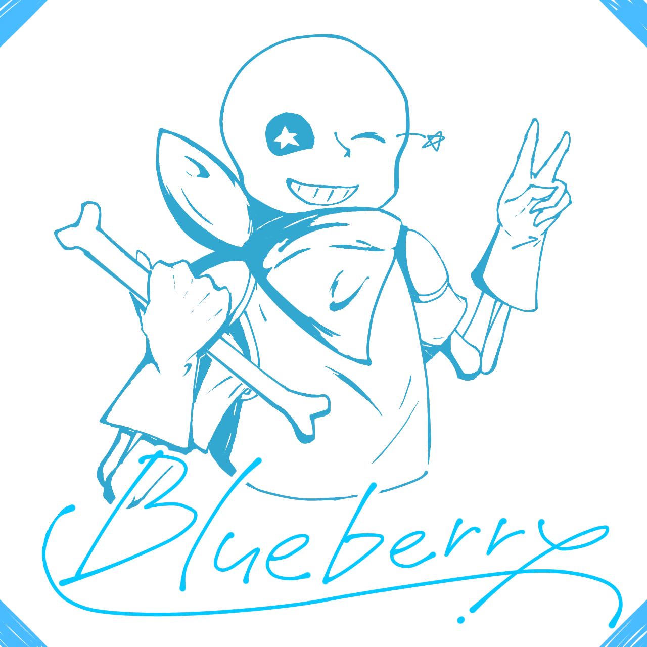 サイン風一枚絵 Blueberry - ibisPaint