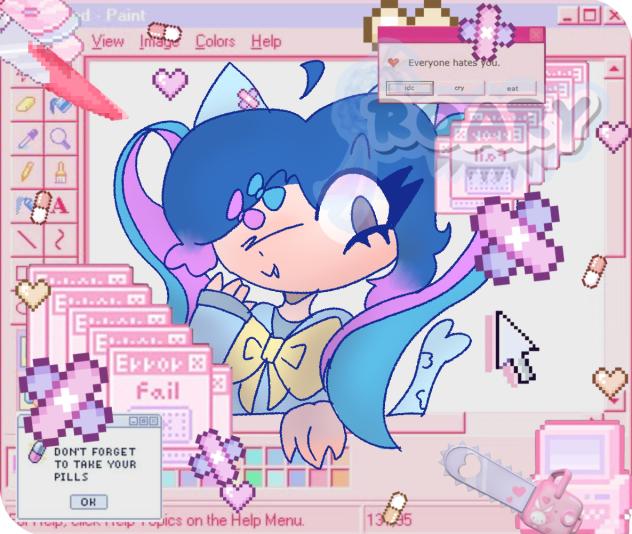 Internet girl! (redraw) TW KNIFE - ibisPaint