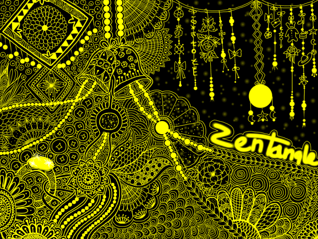 Drawing zentangle - Doodle - ibisPaint