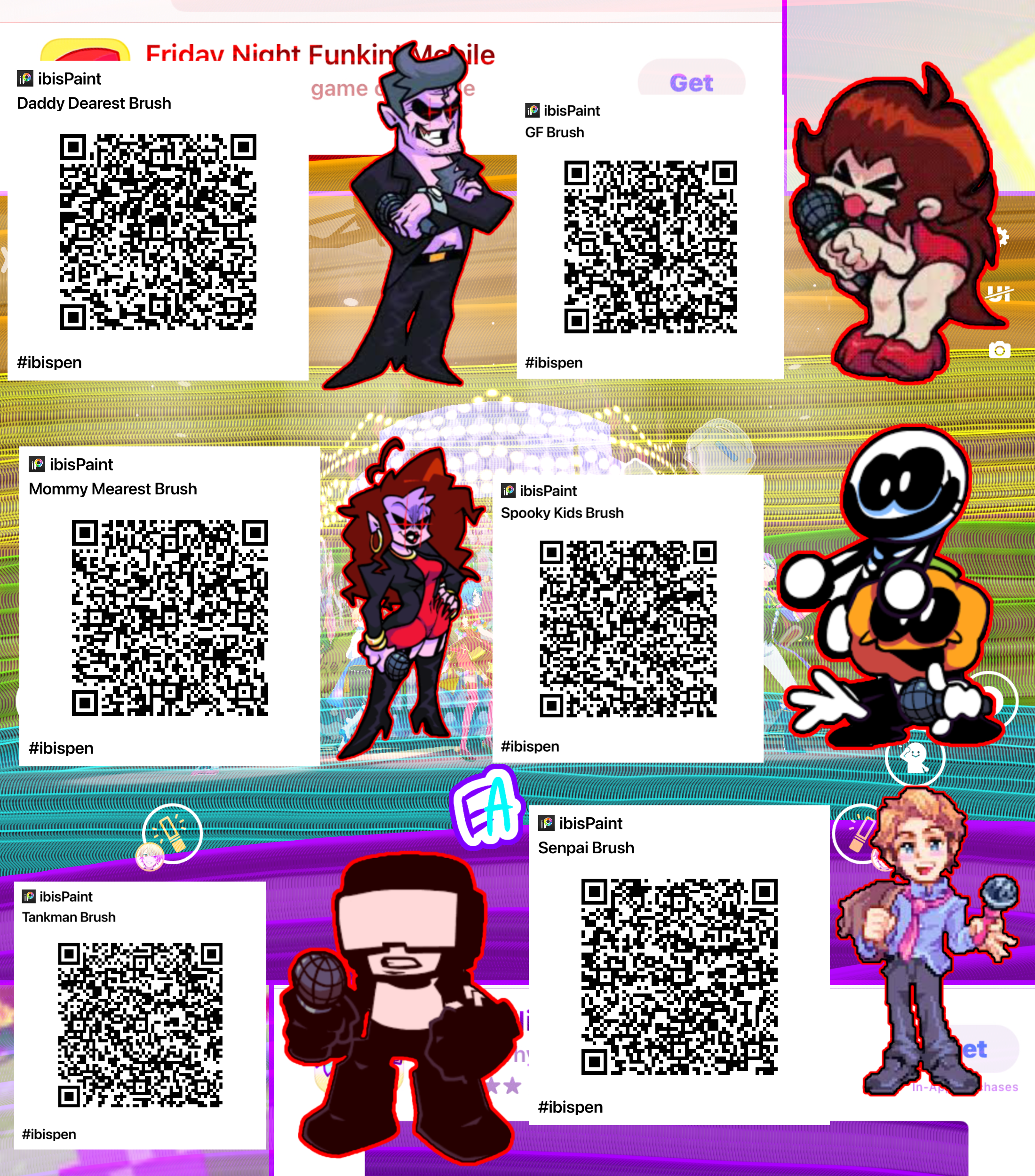 FNF Character Brushes [GF-Tankman] - ibisPaint