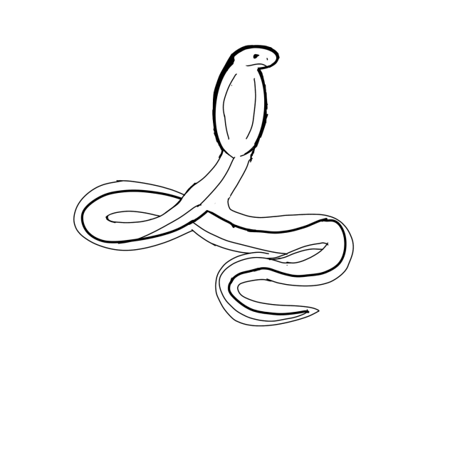 King Cobra Line Art - ibisPaint