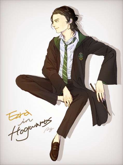 Ezra in Hogwarts - ibisPaint