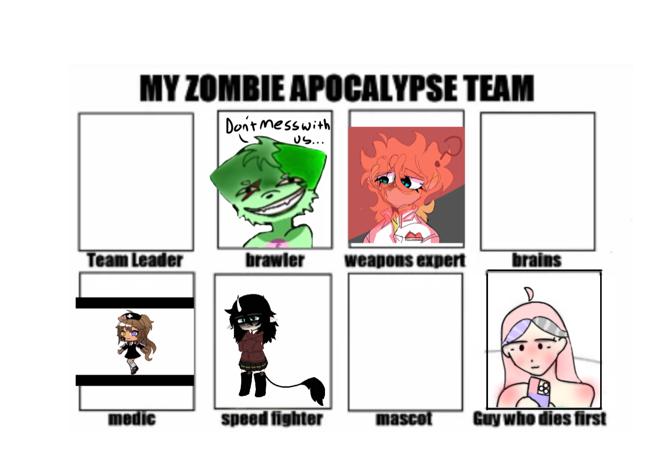 Zombie apocalypse team collab - ibisPaint