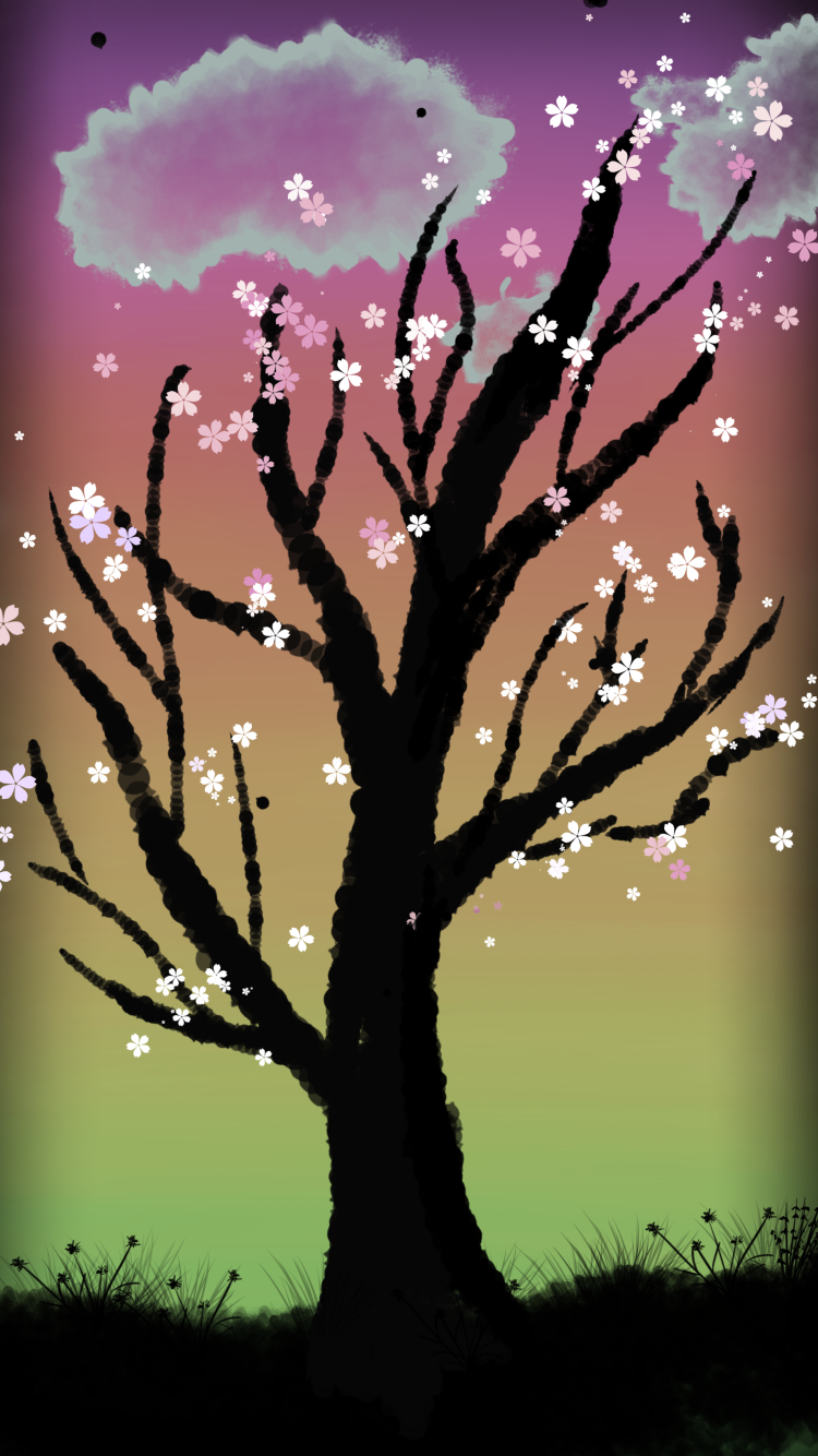 Alien cherry tree - ibisPaint